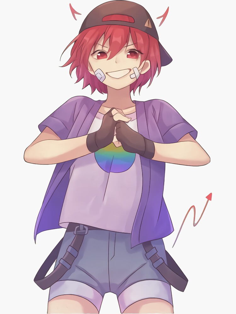 "RosyClozy - PINK-HAIRED DEVIL" Sticker for Sale by genearcum | Redbubble