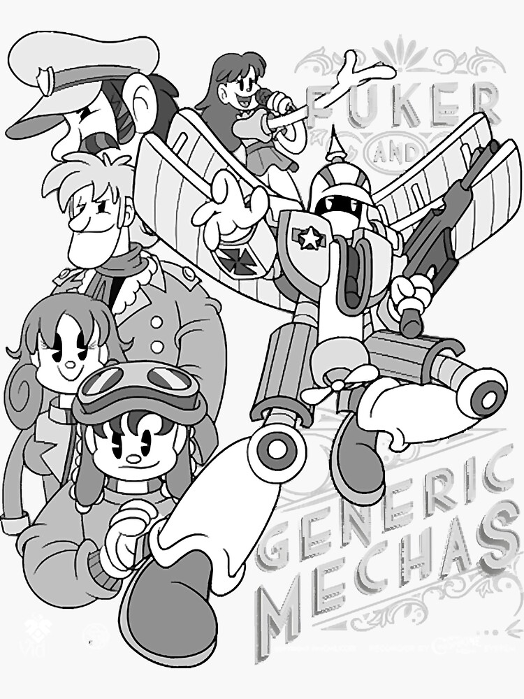 "Fuker and Generic Mechas Robotech old Cartoon " Sticker for Sale by ...