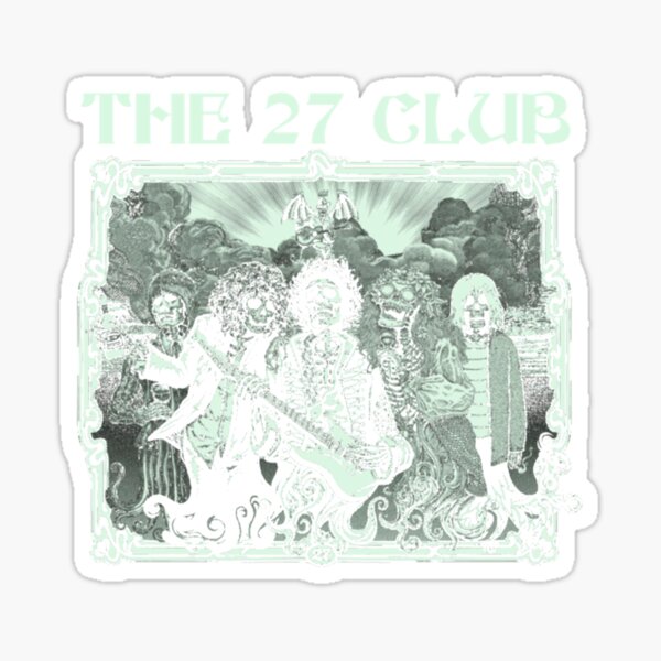 "THE 27 CLUB kurt cobain " Sticker for Sale by Emporiums | Redbubble