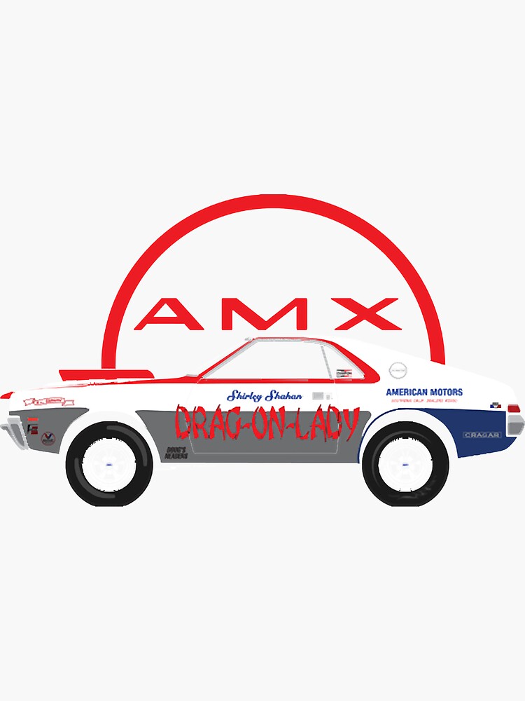 "'69 AMX Drag-On-Lady " Sticker for Sale by JenniferT58161 | Redbubble