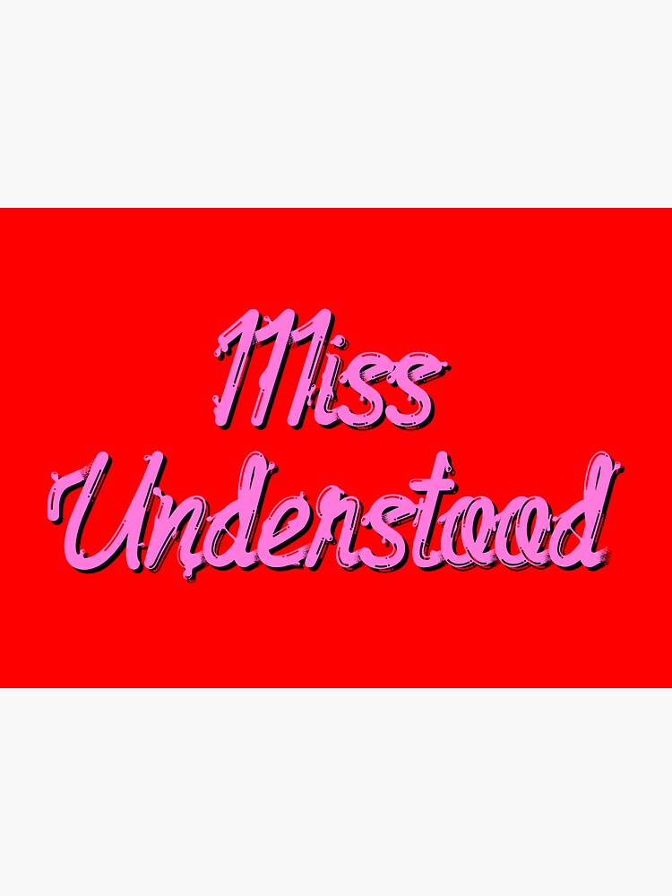 Miss Understood Sticker For Sale By Hell Prints Redbubble