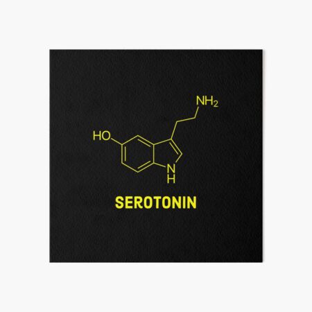 "Chemical Structure of Serotonin Design" Art Board Print for Sale by ...
