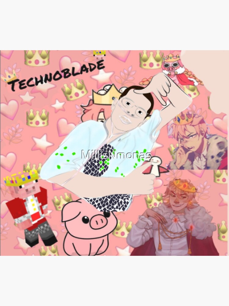 "in the comemmoration of technoblade " Poster for Sale by MillisNmonas | Redbubble