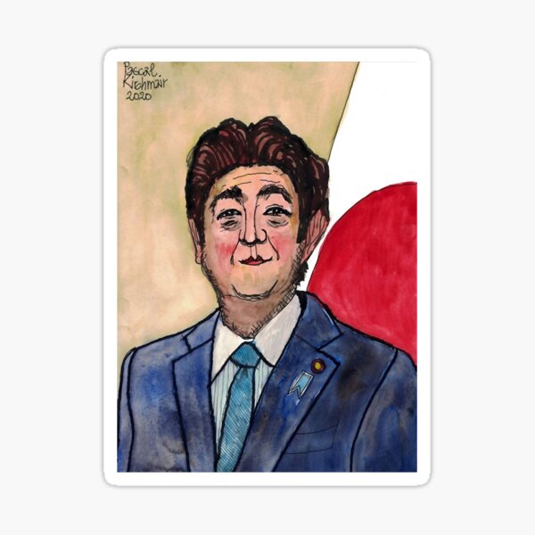 "shinzo abe art " Sticker for Sale by KimbeseranST | Redbubble