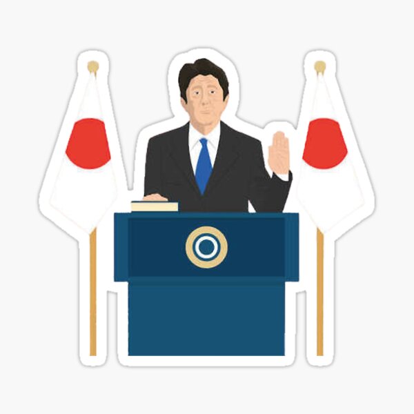 "Shinzo Abe A" Sticker for Sale by KimbeseranST | Redbubble