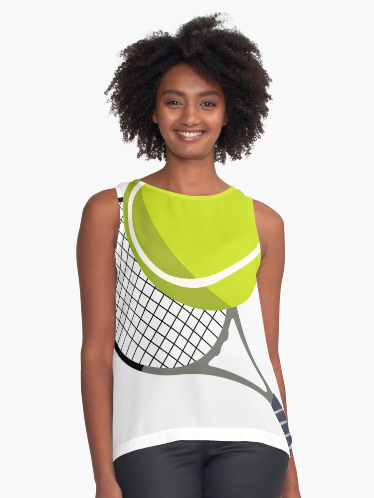 "Tennis Ball & Racket Racquet Illustration" Sticker for Sale by ...