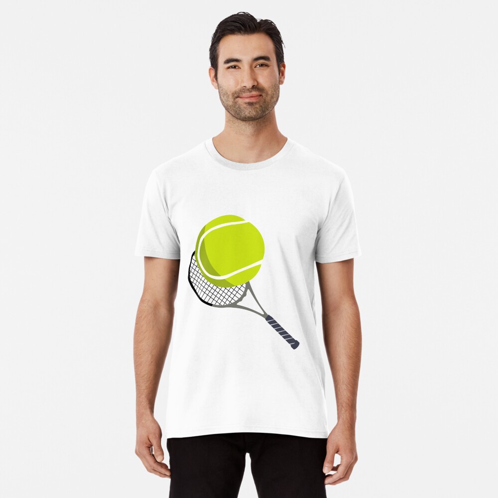 "Tennis Ball & Racket Racquet Illustration" Sticker for Sale by ...