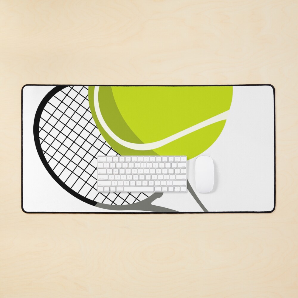 "Tennis Ball & Racket Racquet Illustration" Sticker for Sale by ...