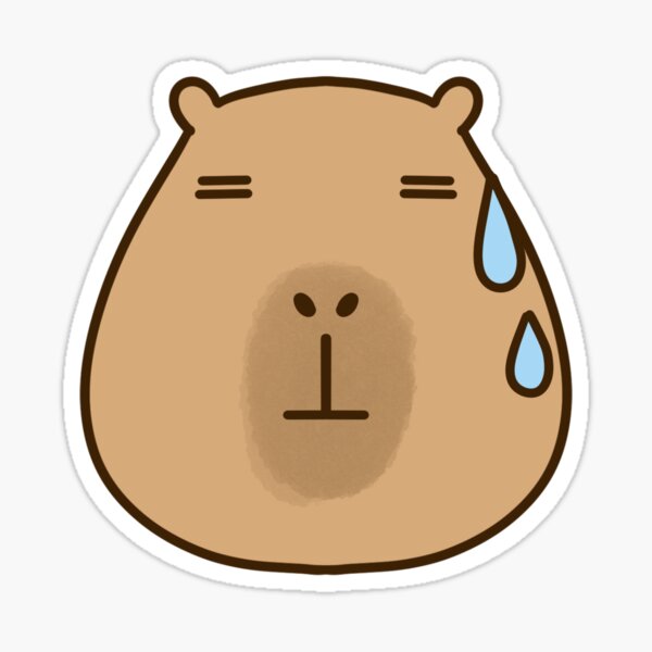 "Sweaty Capybara 2" Sticker for Sale by picopang | Redbubble
