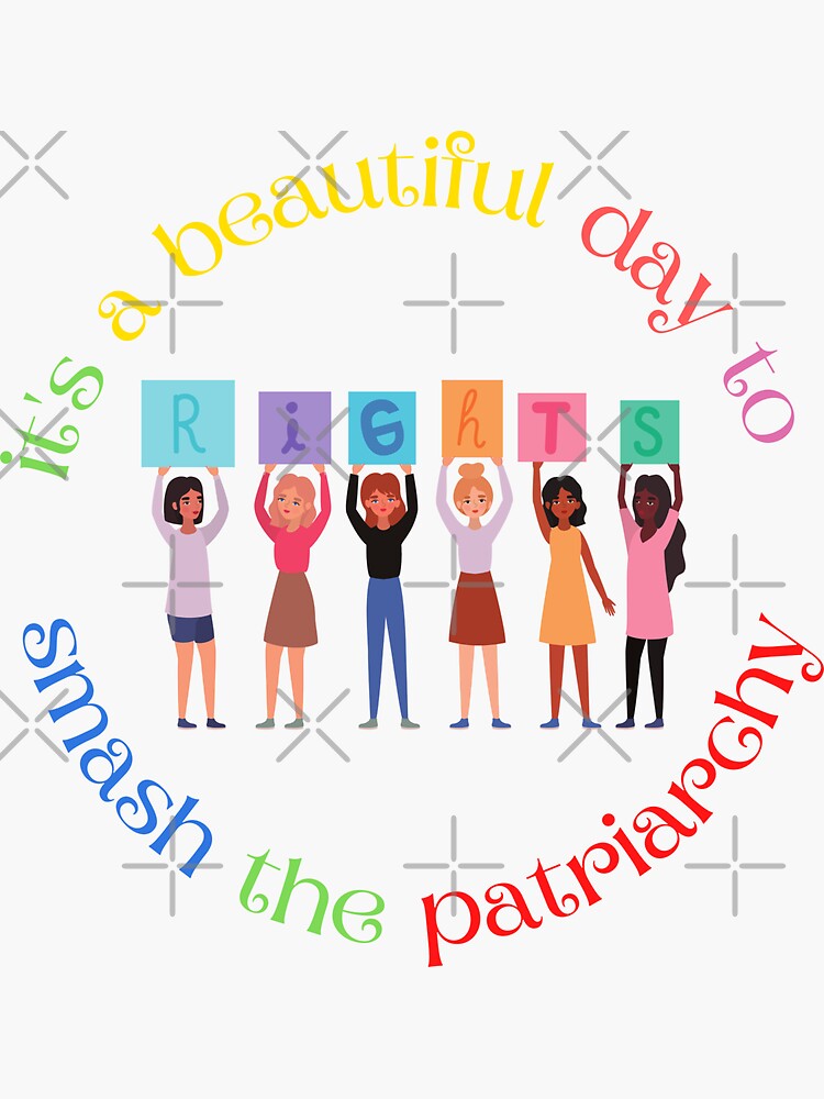 "It's a beautiful day to smash the patriarchy Girl power" Sticker for ...