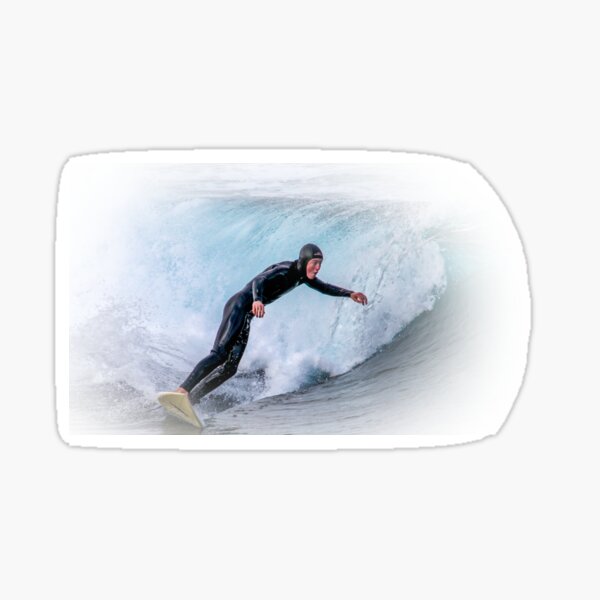 "Riding the wave" Sticker for Sale by indiafrankk | Redbubble