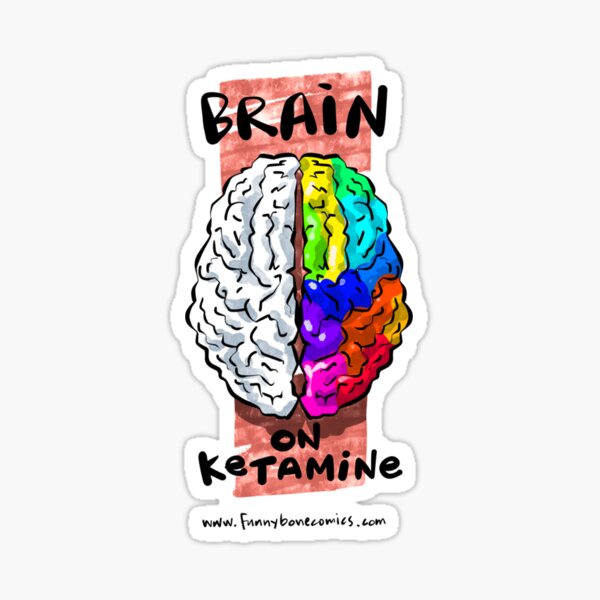 "Brain on Ketamine Funny Medical Brain " Sticker for Sale by ...