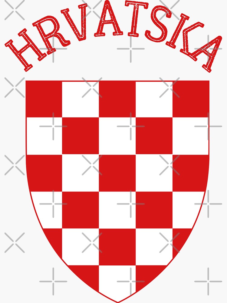 "Croatia Chequy Shield" Sticker for Sale by FedSherDesign | Redbubble