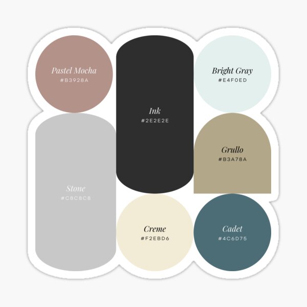 "Color Palette" Sticker for Sale by MaskedParkin | Redbubble