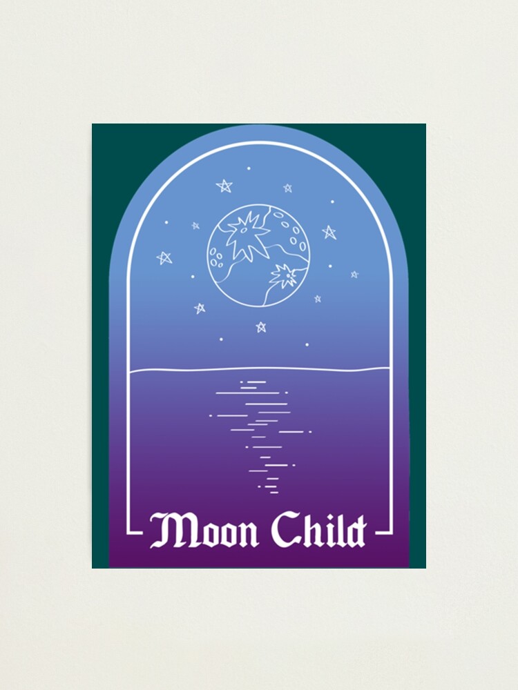 "Moon child aesthetic magical arch window blue " Photographic Print for ...