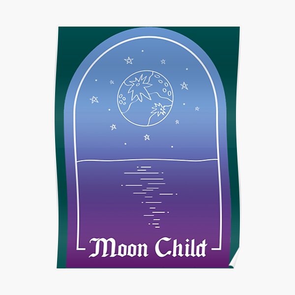 "Moon child aesthetic magical arch window blue " Poster for Sale by ...