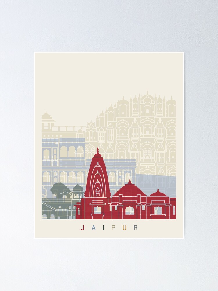 "Jaipur skyline poster" Poster by paulrommer | Redbubble