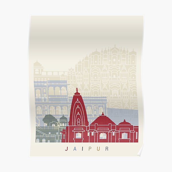 "Jaipur skyline poster" Poster by paulrommer | Redbubble