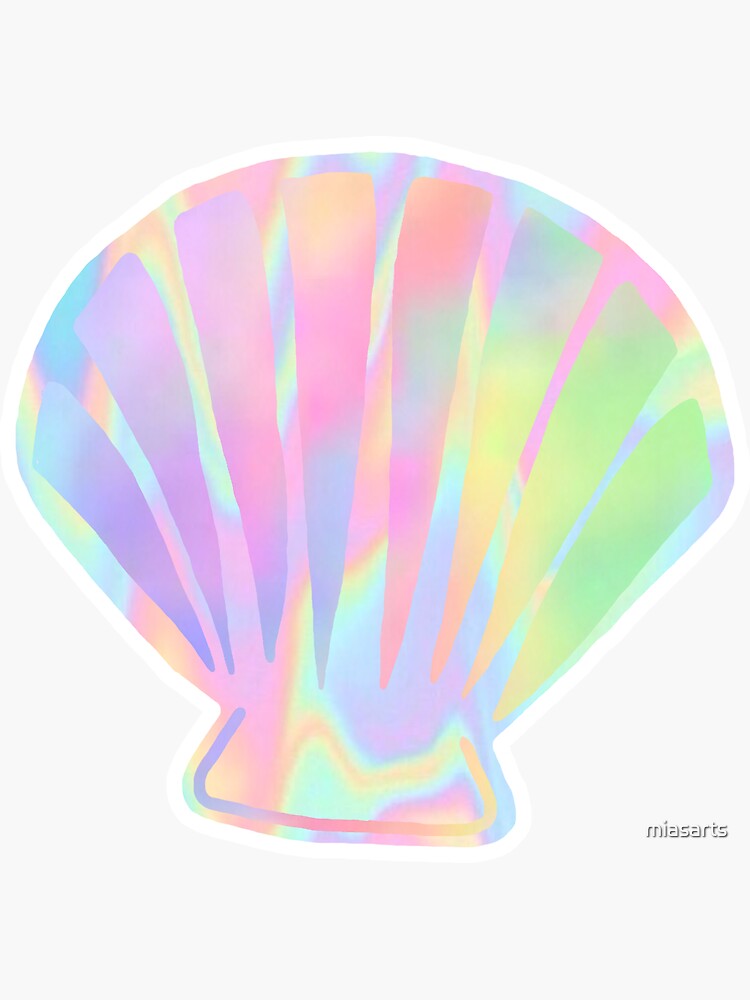 "Holographic shell" Sticker for Sale by miasarts | Redbubble