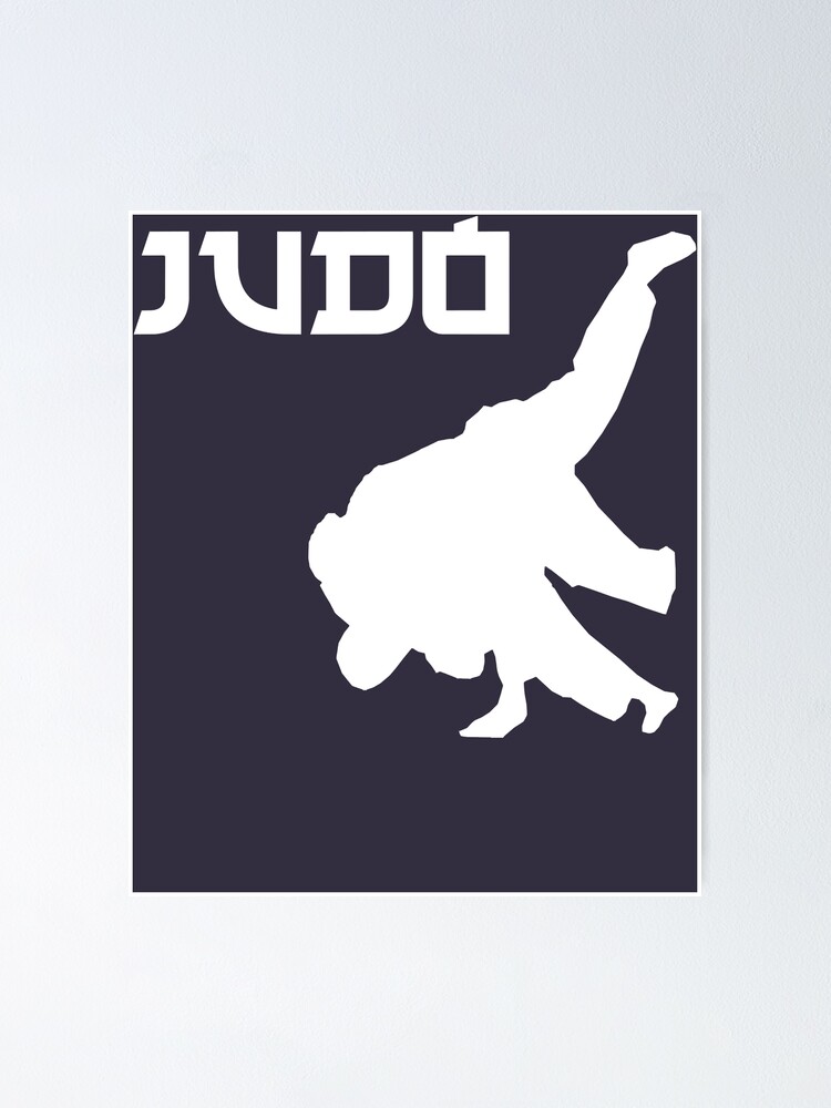 "Lustiger Mann japanisches Judo Japon Schwarz und Weiß" Poster von HaagBachmann | Redbubble