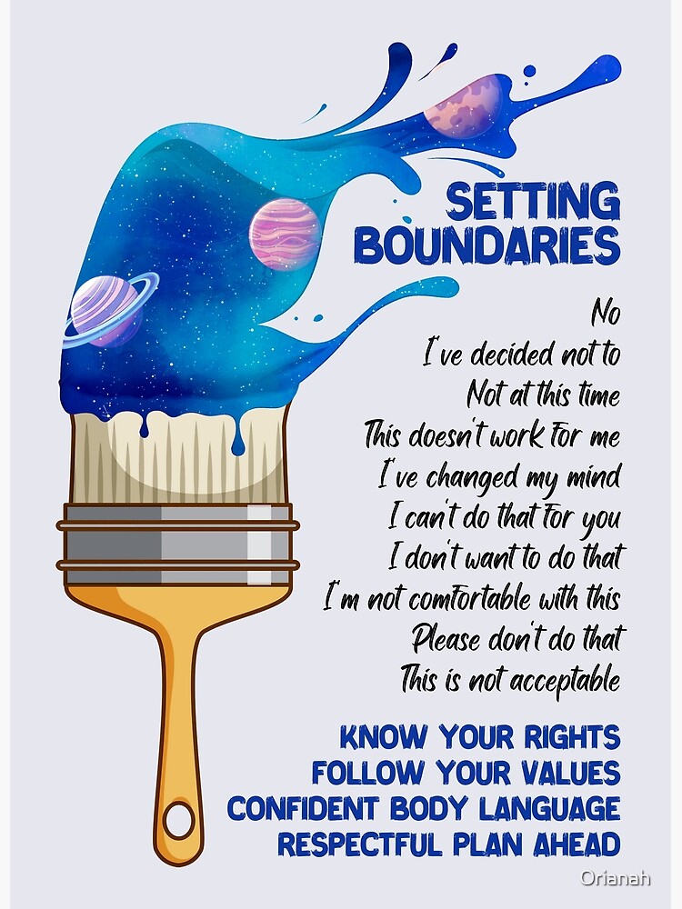 "Your universe, your boundaries collection, 1 of 3. Just a friendly ...