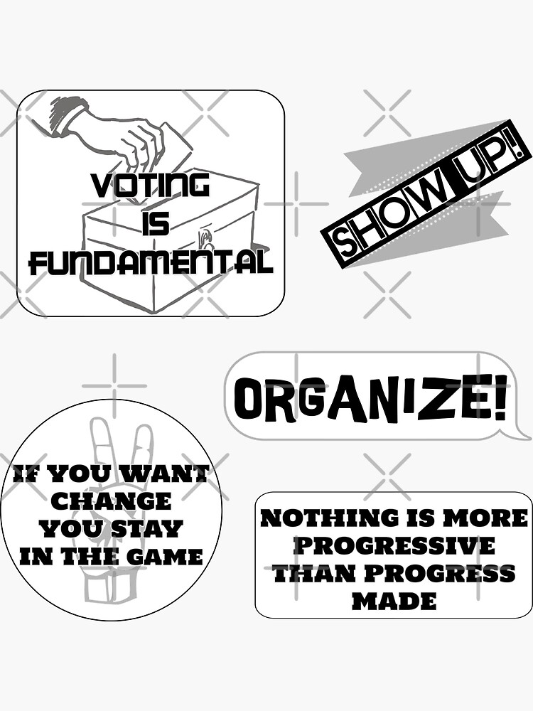 "Voting and democracy political black sticker set" Sticker for Sale by ...