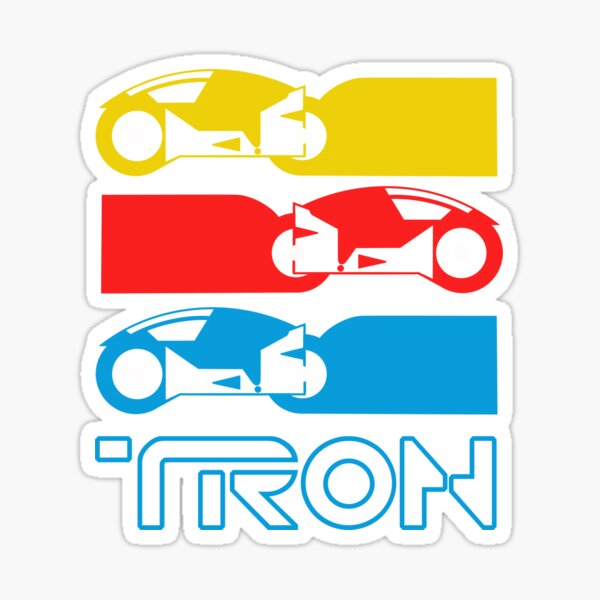 "Tron light cycle bikes" Sticker for Sale by VeryEnglishGent | Redbubble