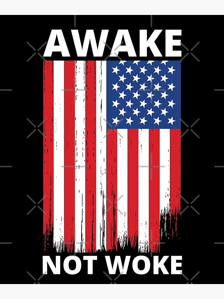 "Awake not woke" Poster for Sale by JustPoly | Redbubble