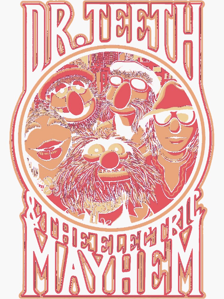 "Dr Teeth And The Electric Mayhem" Sticker for Sale by harrisam1 | Redbubble