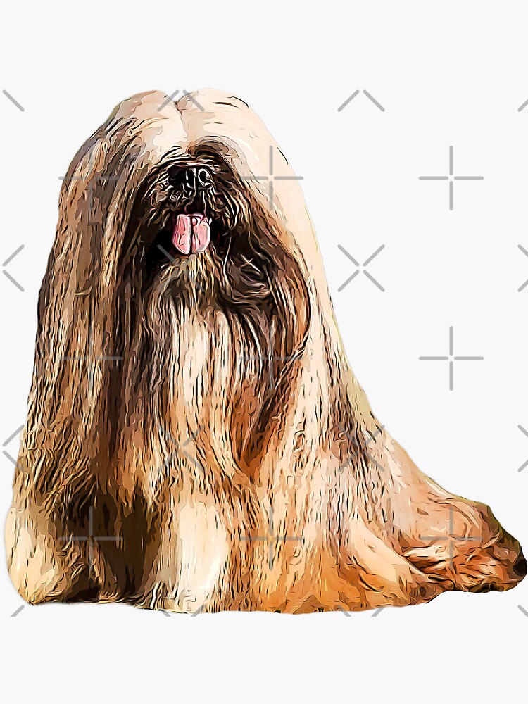 "Lhasa Apso" Sticker for Sale by ElegantCat | Redbubble
