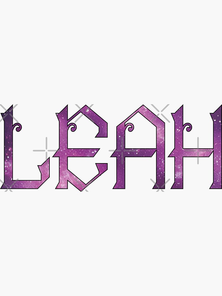 "LEAH Name I - My name is LEAH - typography name - Galaxy Vibe" Sticker ...