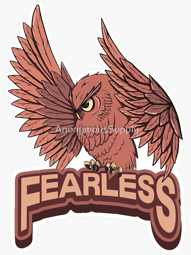 "Nocturnal flying owl artwork" Sticker for Sale by AnonymousSupply ...