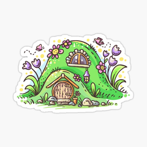 "Flower fairytale house" Sticker for Sale by SweetKidsDesign | Redbubble