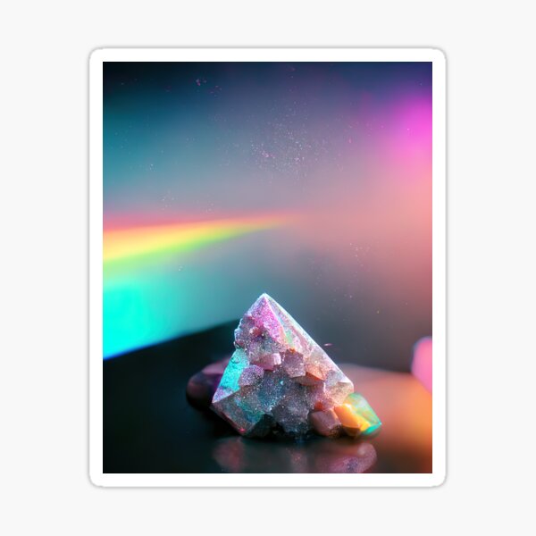"Rainbow Crystal" Sticker for Sale by AVisionInPink | Redbubble
