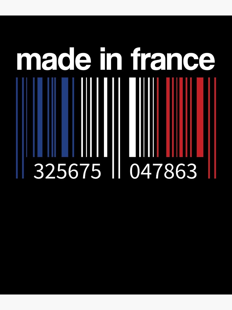 "France Flag Barcode Made in France Paris French" Poster for Sale by ...