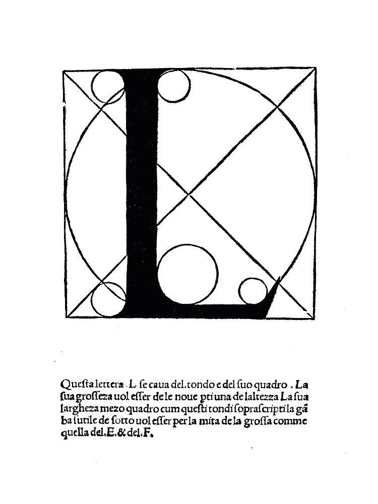 Póster «Copia de Leonardo da Vinci, Divinaproporcione, letra L ...