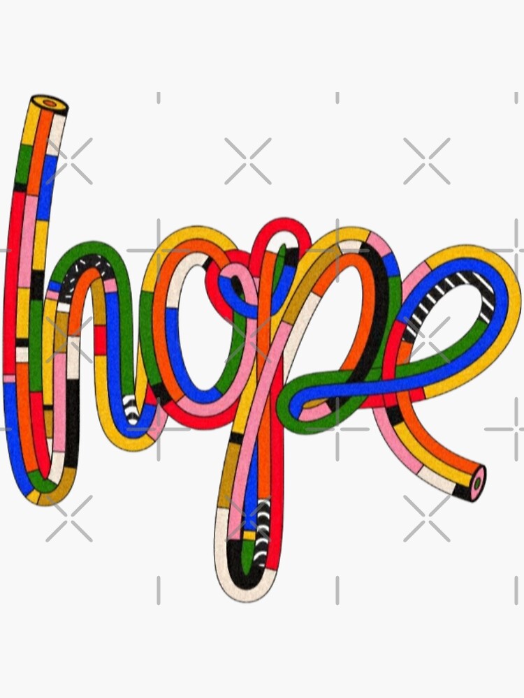"HOPE is Dope! Cute Calligraphy Art!" Sticker for Sale by ArtWaveHub ...
