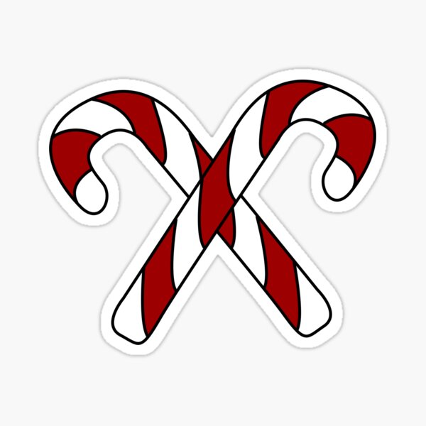 "Candy Cane " Sticker for Sale by dominiccivilart | Redbubble