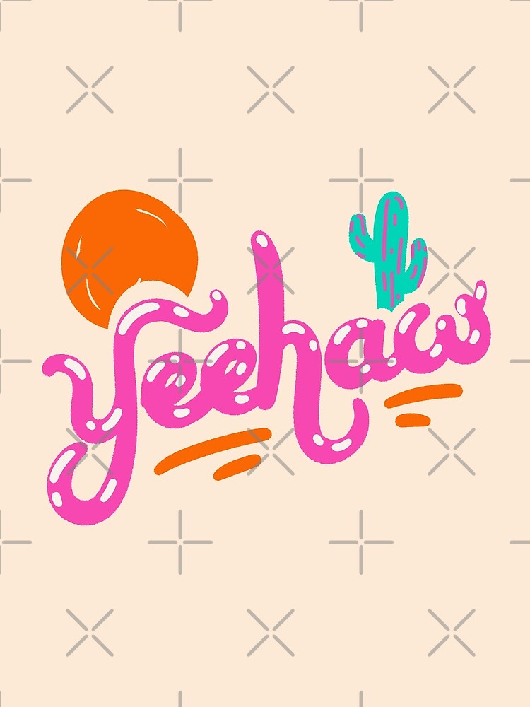 "YEEHAW | Pink 90s Style Colorful Cowboy Space Cowgirl Neon Sunset Sun ...