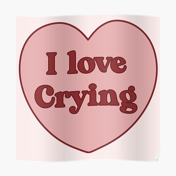 "I love crying heart aesthetic dollette coquette pink red" Poster for ...