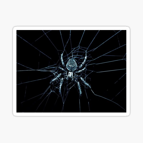 "Black Spider " Sticker for Sale by Printableshop7 | Redbubble
