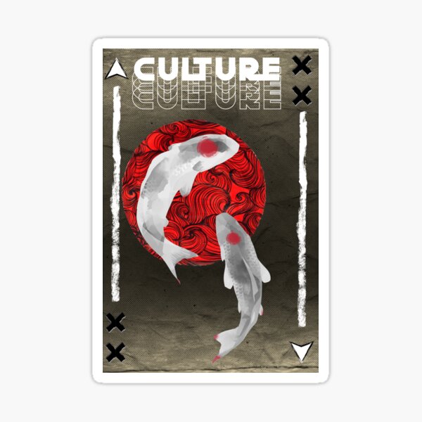 "Japanese Culture Art Design" Sticker for Sale by MakeitMelo | Redbubble