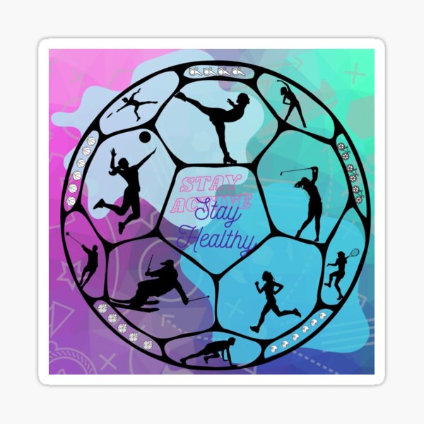 "Stay active stay healthy" Sticker for Sale by Ramyaithal | Redbubble