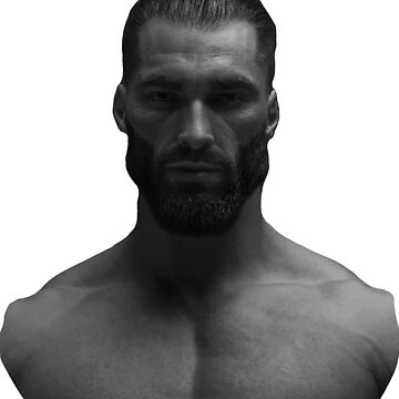 "GigaChad Tchad giga chad dank meme " Sticker for Sale by Sikee | Redbubble