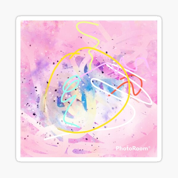 "pink abstract art" Sticker for Sale by Sneji | Redbubble