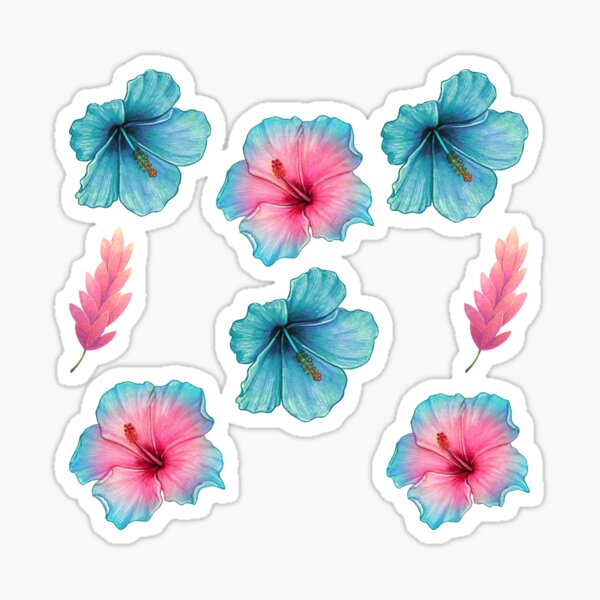 "flower blue color" Sticker for Sale by Taharomya | Redbubble