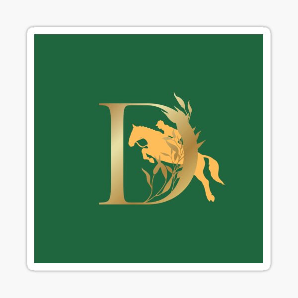 "Horse rider inside a D letter" Sticker for Sale by McWear | Redbubble