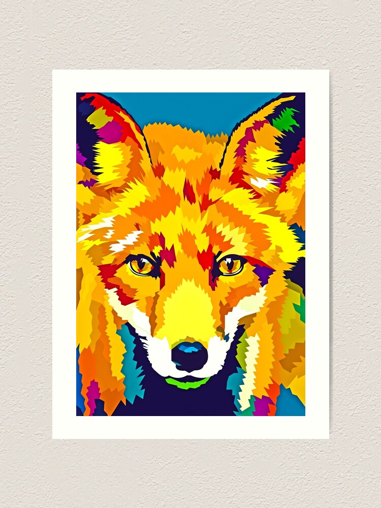"Rainbow Fox" Art Print for Sale by Elviranl | Redbubble