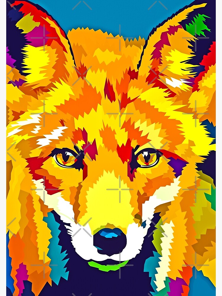 "Rainbow Fox" Art Print for Sale by Elviranl | Redbubble