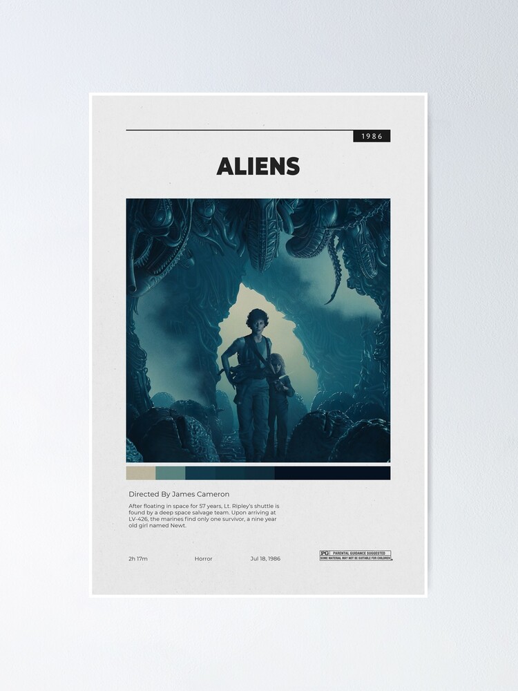 "Aliens movie poster 1986, sci-fi" Poster for Sale by LifeOnTheStage ...